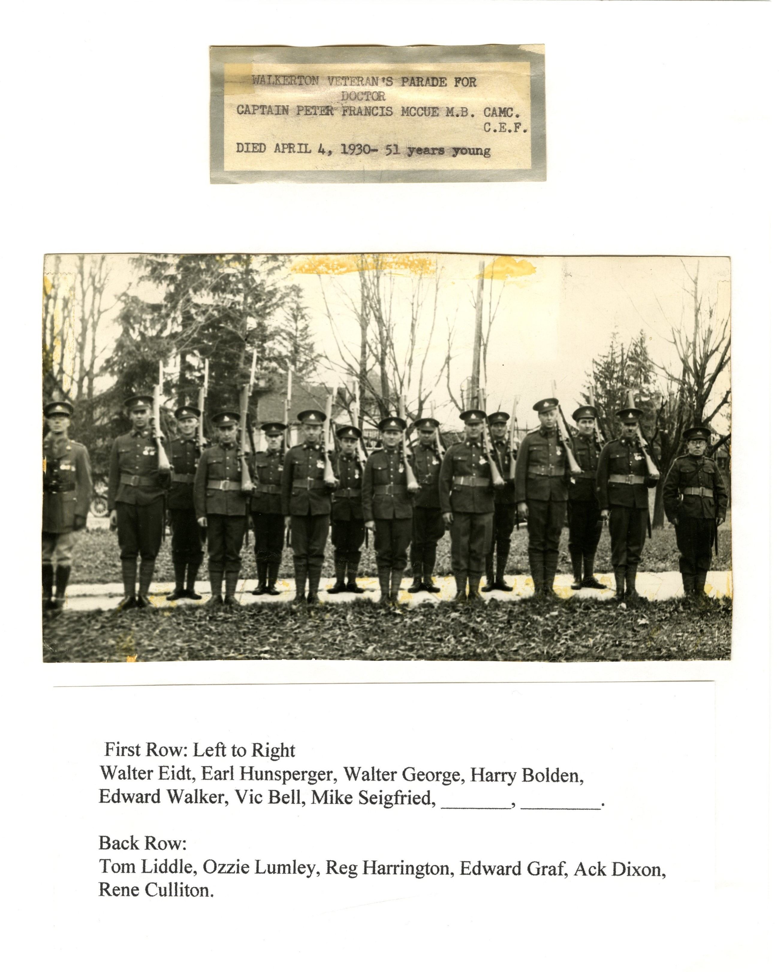 Walkerton Veterans Parade | Wartime Canada