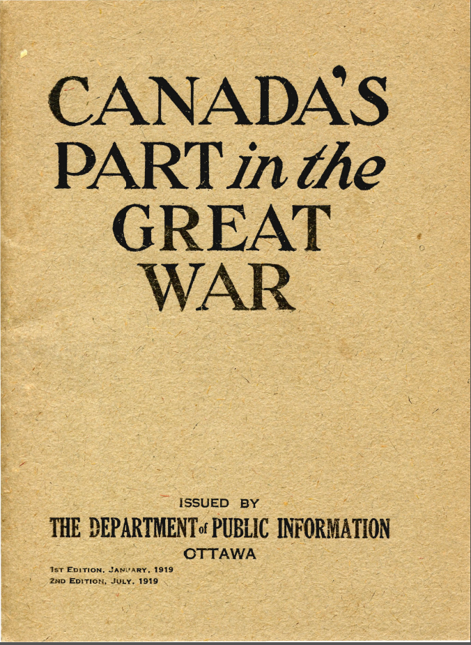 Canada's Part in the Great War | Wartime Canada